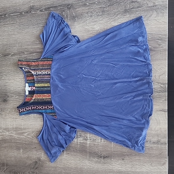 Moa Moa | Tops | New Moa Moa Embroidered Stripe Short Sleeve Cold ...